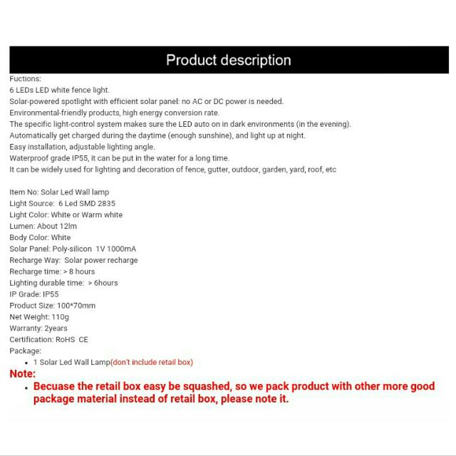 Solar Lamps panel Led Sensor Wall light Waterproof Pathway Emergency ...