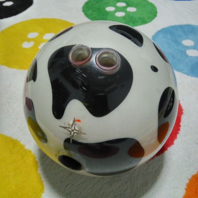 Cow Print Clear Bowling Ball (14lbs), Sports, Sports & Games Equipment ...
