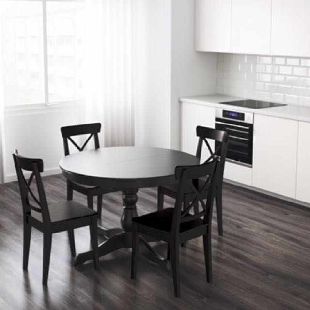IKEA Round Dining Table, Furniture & Home Living, Furniture, Tables ...