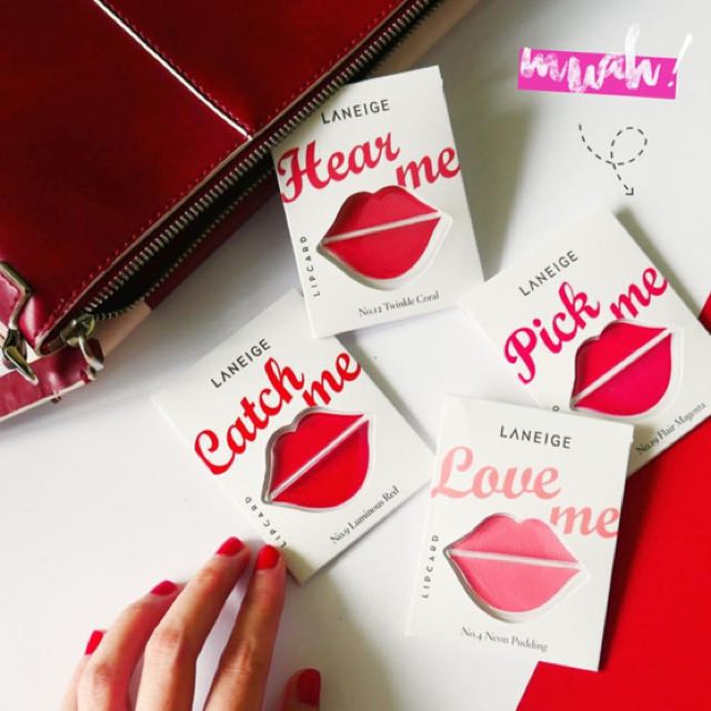 laneige lip card, Beauty & Personal Care, Face, Makeup on Carousell