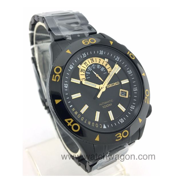 Seiko Superior SSA187K1 Full Black Ion-Plated Automatic Gents Watch ...