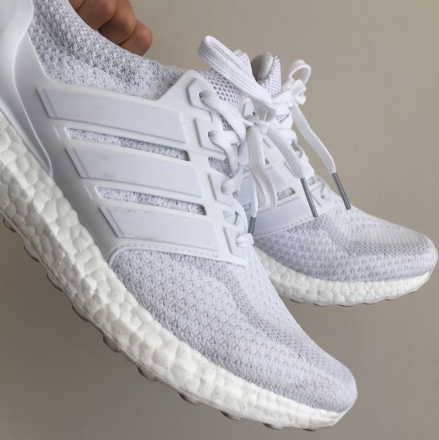 Ultraboost Triple White 2.0, Men's Fashion, Footwear, Sneakers on Carousell