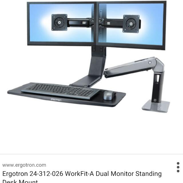 Ergotron Sit-Stand Dual Monitor, Computers & Tech, Parts & Accessories ...