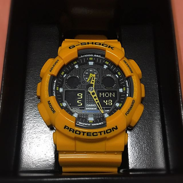 G SHOCK BUMBLE BEE GA100A 9ADR, Mobile Phones & Gadgets, Wearables ...