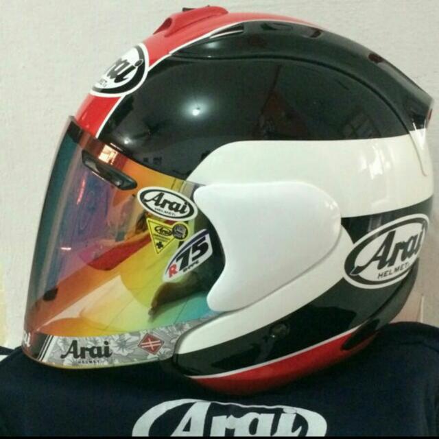 Arai Ram 4 Taira Red With Signature, Motorcycles on Carousell