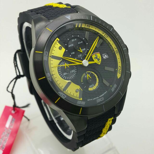 FERRARI RED REV EVO CHRONOGRAPH MEN WATCH, Men's Fashion, Watches ...