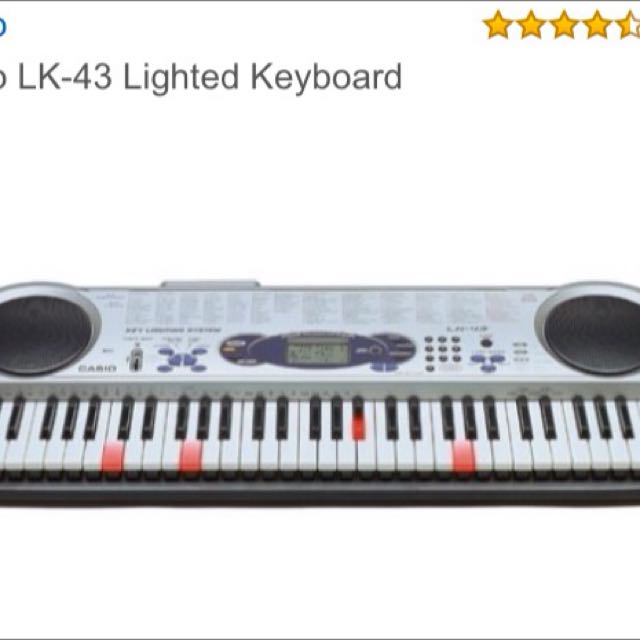 Casio LK-43 Lighted Keyboard, Hobbies & Toys, Music & Media, Musical ...
