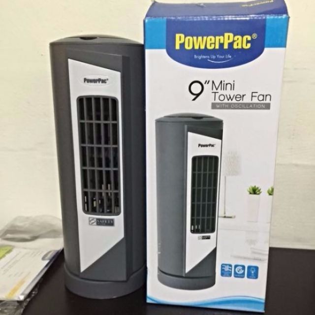 POWERPAC Mini Tower Fan, Furniture & Home Living, Lighting & Fans, Fans ...