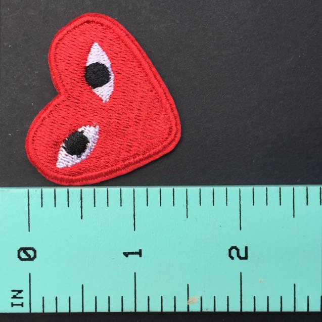 CDG Heart Iron On Patches, Design & Craft, Others on Carousell