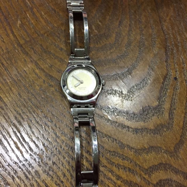 SWATCH silver watch, Men's Fashion, Watches on Carousell