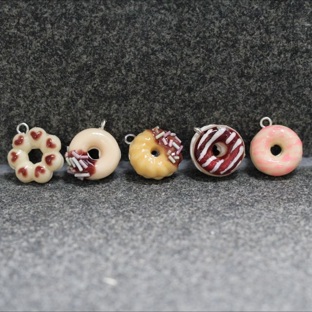 Mini Donut Clay Charm, Hobbies & Toys, Stationery & Craft, Handmade ...