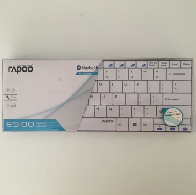 RAPOO-E6100 Bluetooth Ultra Slim Keyboard, Mobile Phones & Gadgets, Mobile & Gadget Accessories ...