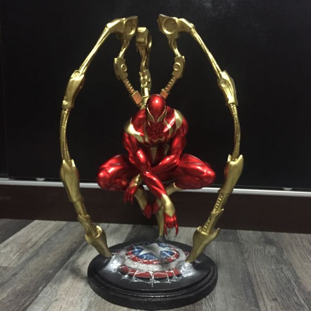Custom Iron Spider Iron Spiderman statue not sideshow pop culture shock ...