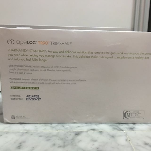 Nuskin ageLoC TR90 Trimshake (Chocolate Flavour), Health & Nutrition ...