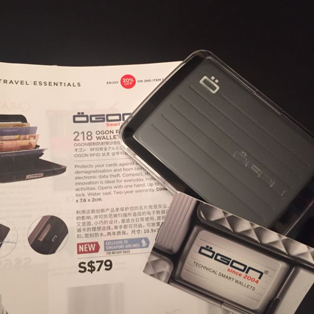 Ogon Rfid Safe Aluminium Wallet Black V2, Men's Fashion, Watches ...