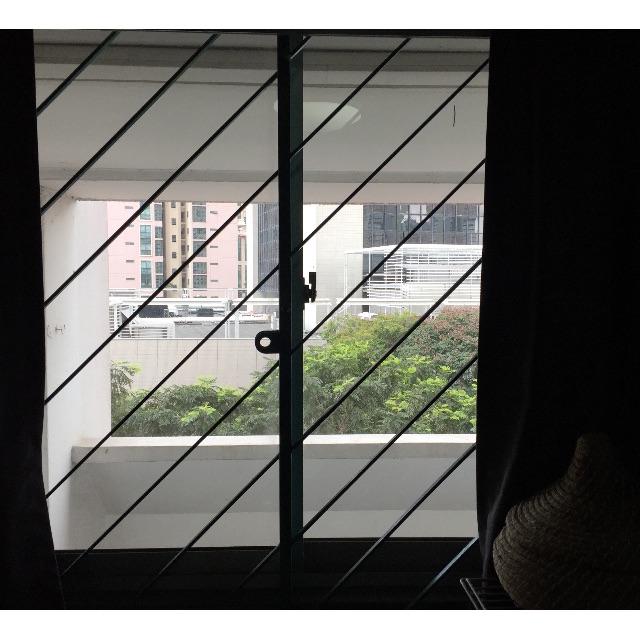 Wrought Iron Sliding WINDOW GRILLE - Diagonal Design, Furniture & Home ...