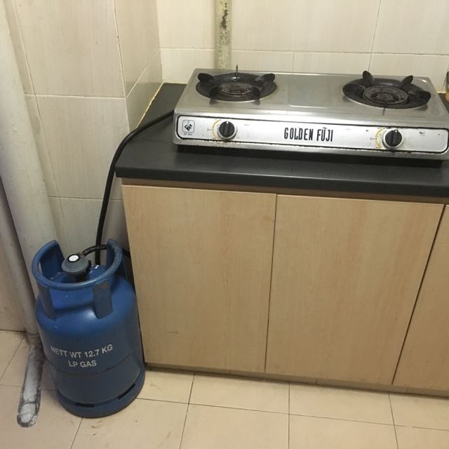 Golden Fuji Double Burner Gas Stove With Union Gas Cylinder, TV & Home ...