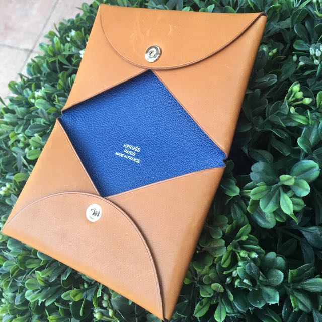 Rare Cavi Card Holder In Barenia Leather, Luxury, Bags & Wallets on ...