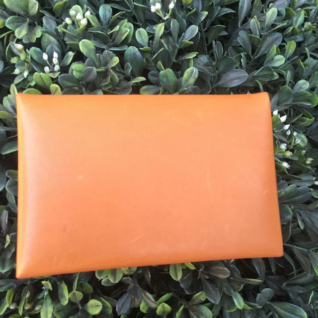 Rare Cavi Card Holder In Barenia Leather, Luxury, Bags & Wallets on ...