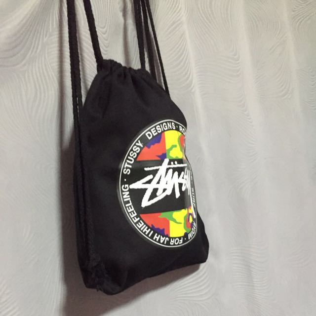 Draw String Bags - Stussy Black Circle Drawstring Bag ( Last Pcs ), Men's Fashion, Bags, Sling ...