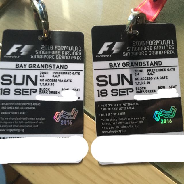 (NOT AVAILABLE) F1 Sunday Bay Grandstand, Tickets & Vouchers, Local ...