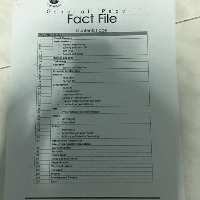 General Paper Fact File, Hobbies & Toys, Books & Magazines, Textbooks ...