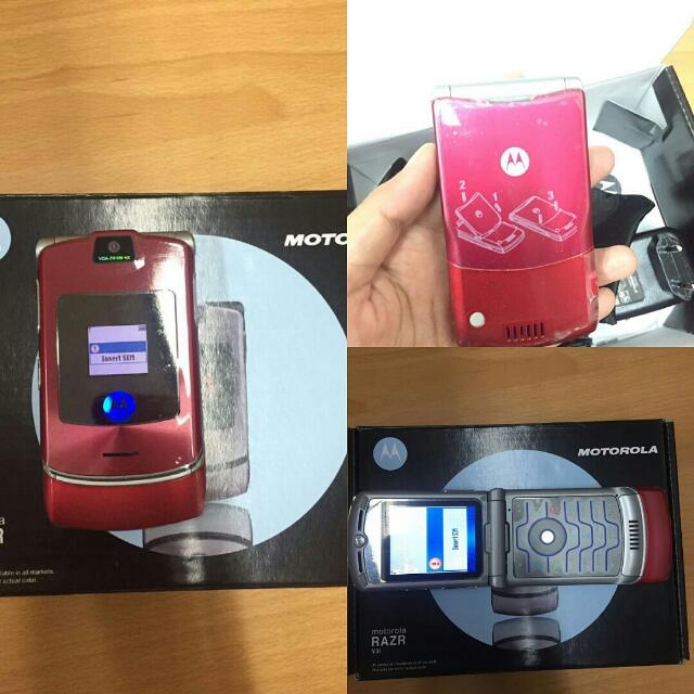 Motorola Razr V3i Merah, Telepon Seluler & Tablet di Carousell