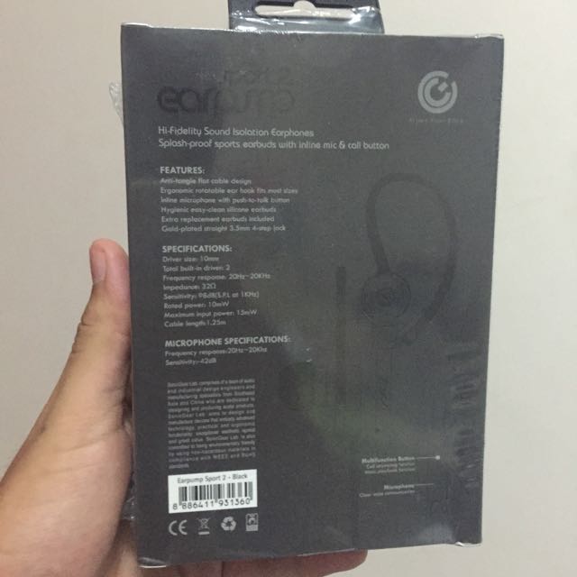 Sonic Gear Ear pump 2 Sport 2 Earpiece, Audio, Earphones on Carousell