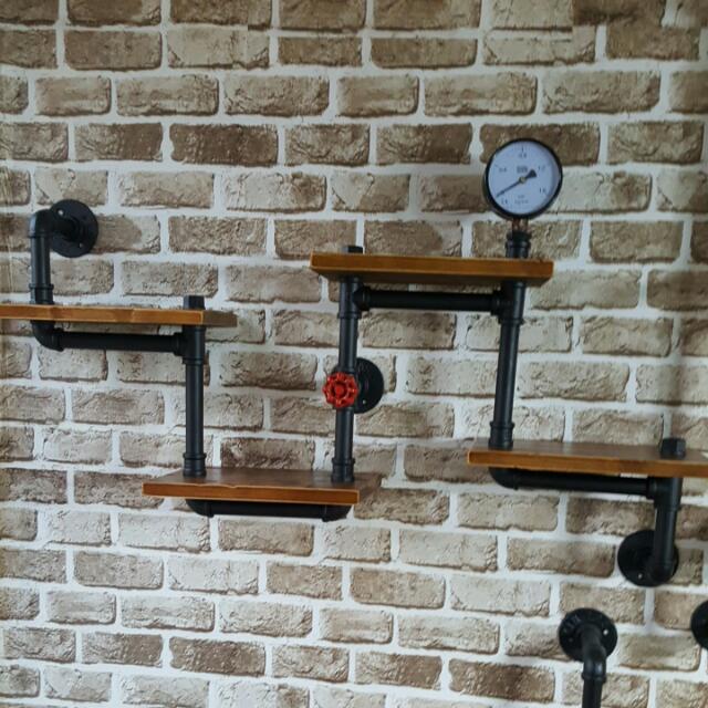 Brand new metal pipe display shelf with pressure gauge and valve ...