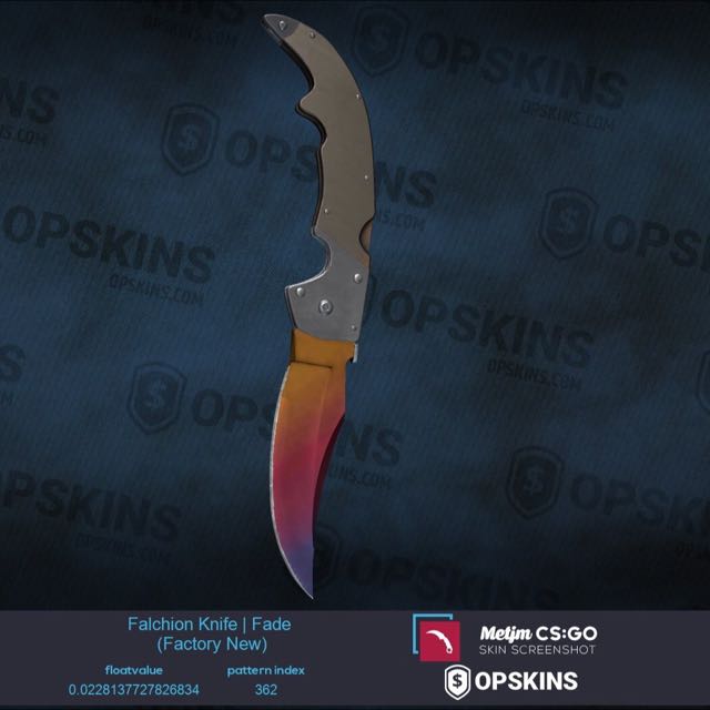 Falchion Knife Fade FN, Video Gaming, Gaming Accessories, Game Gift ...
