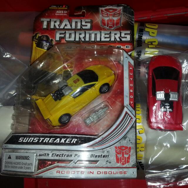 Hasbro Generations Transformers Deluxe Suntreaker, Sideswipe & Red ...