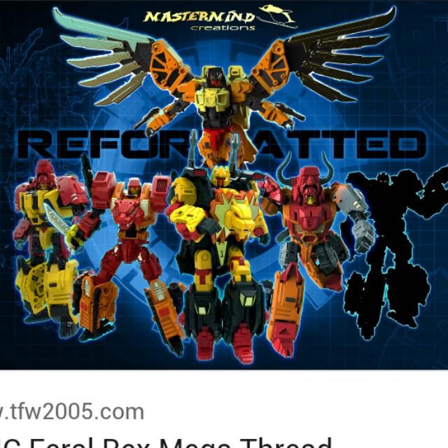 Transformers Mastermind Creations Reformatted Feral Rex Transformers ...