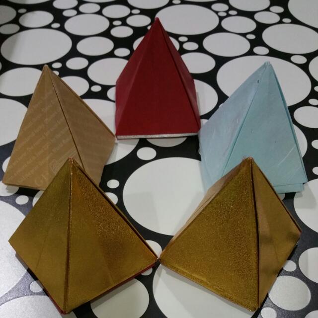 Origami Pyramid Boxes, Furniture & Home Living, Home Improvement ...