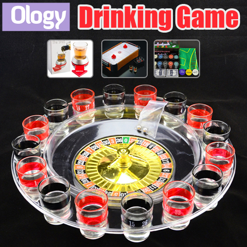 Roulette Texas Holdem Poker Chips Hockey Football Drinking Game Set ...