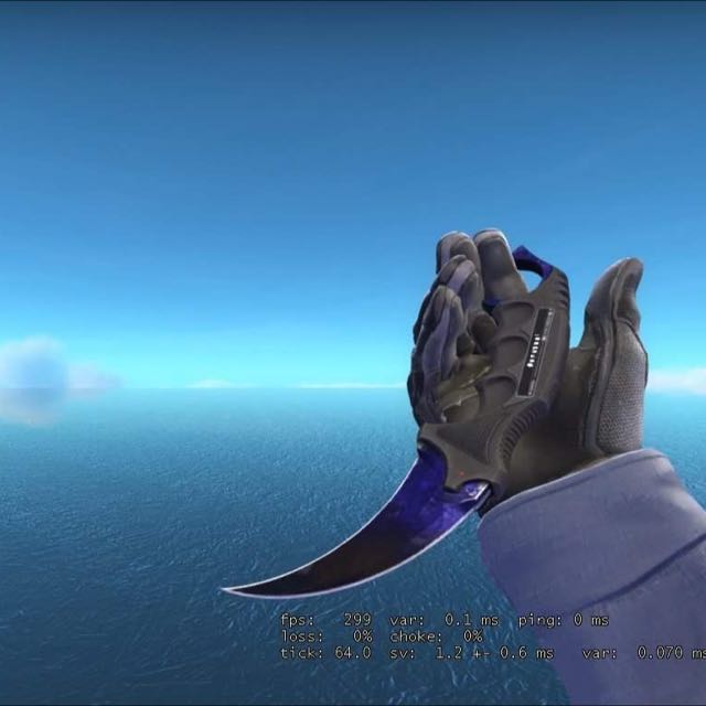 CS GO Karambit doppler Phase 3 (Almost Black Pearl). Factory New, Video ...