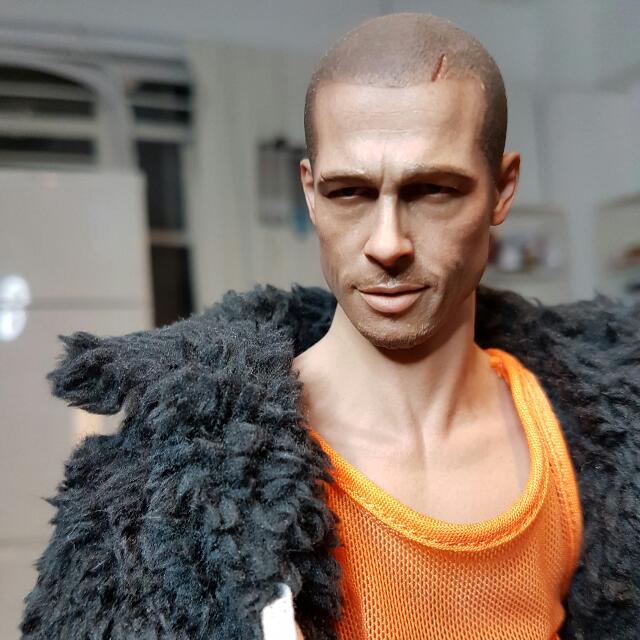 CRAFTONE 1/6 Fight Club Fighter Brad Pitt Premium Version double head ...