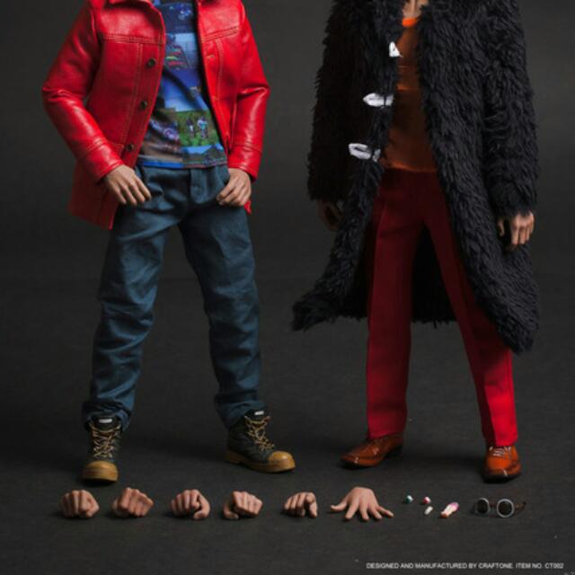 CRAFTONE 1/6 Fight Club Fighter Brad Pitt Premium Version double head ...