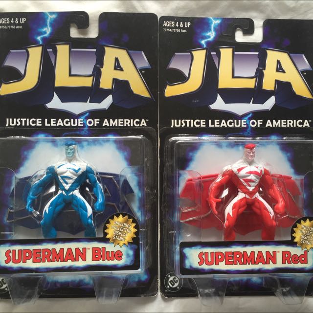 DC's JLA Superman Red & Superman Blue from Kenner, Hobbies & Toys, Toys ...