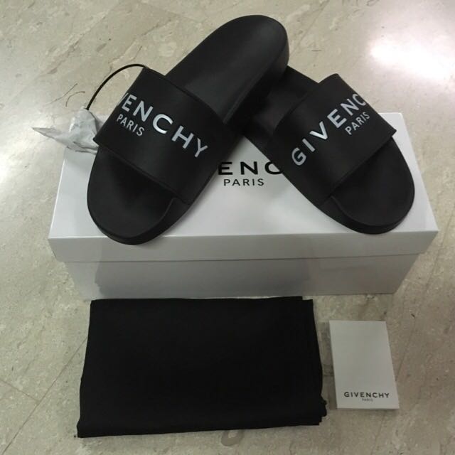 BRAND NEW Givenchy 'Paris' Slides US 9, Men's Fashion, Footwear ...