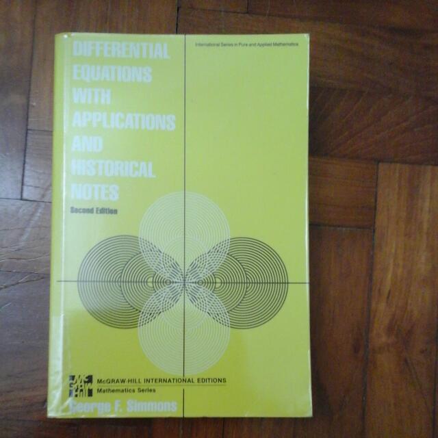 Differential Equations With Applications And Historical Notes, Hobbies ...