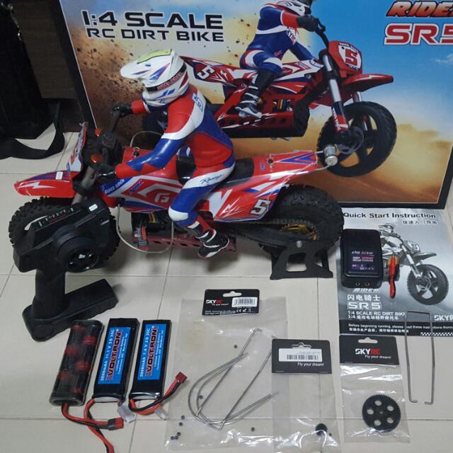 Sky Rc 1:4 Scale RC Dirt Bike RTR, Car Accessories on Carousell