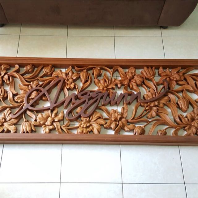 frame ukiran kayu, Furniture & Home Living, Furniture, Bed Frames ...