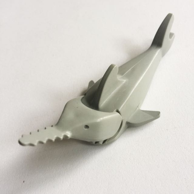 Lego Sawfish Saw-toothed Shark Fish Light Grey Sea Ocean Atlantis ...