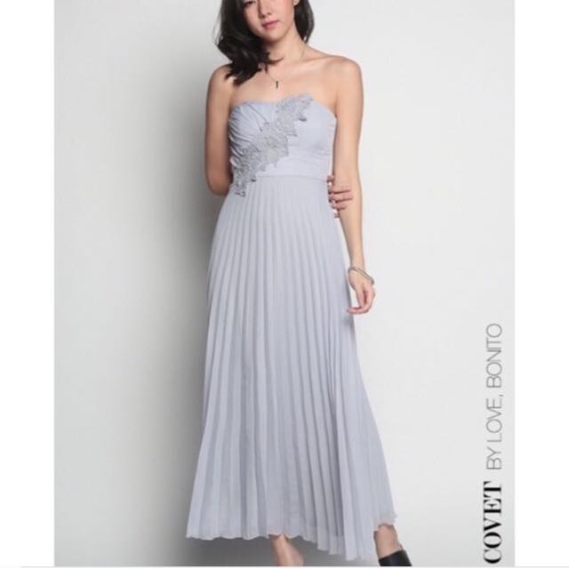 (RESERVED) Love Bonito Blue Maxi Dress in M, Women's Fashion, Dresses ...