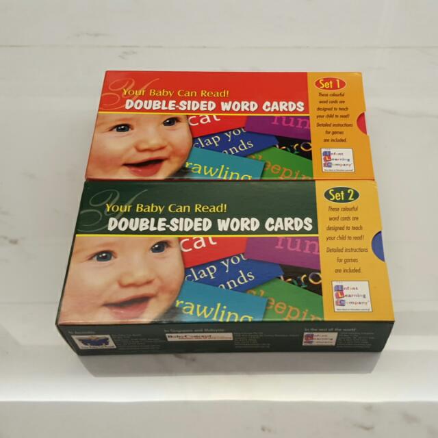 Your Baby Can Read! Double-Sided Word Cards Set 1 & 2, Babies & Kids ...