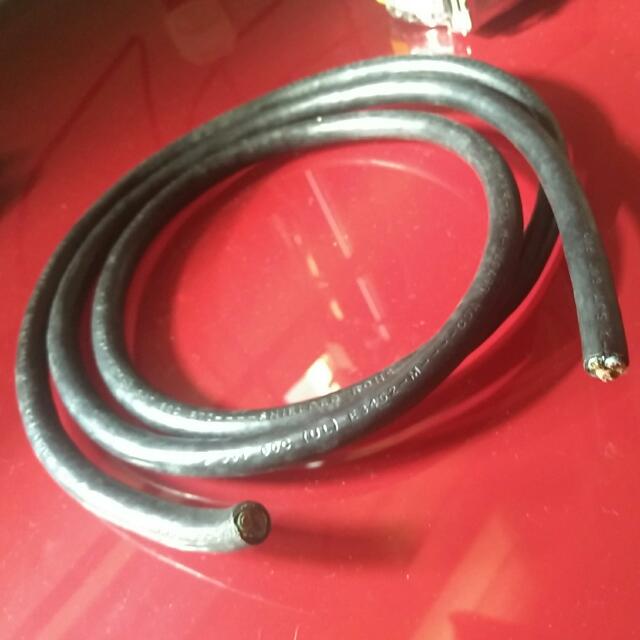 2x Heavy Duty 3 Conductor Power Cable For DIY, Audio, Portable Audio ...