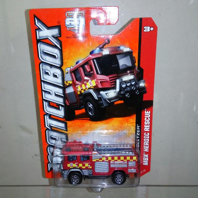 Matchbox blaze blitzer With Blue Translucent Windows & Back Ladder ...