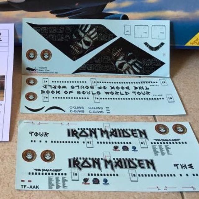 1/144 Ed force One Decal Boeing 747-400 Iron Maiden, Hobbies & Toys ...