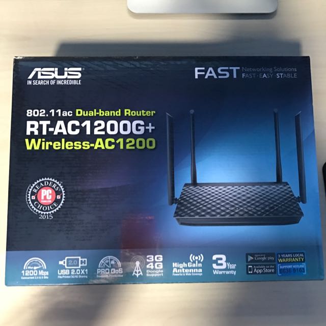 Asus Dual-band Wireless Gigabit Router RT-AC1200G+, Computers & Tech ...