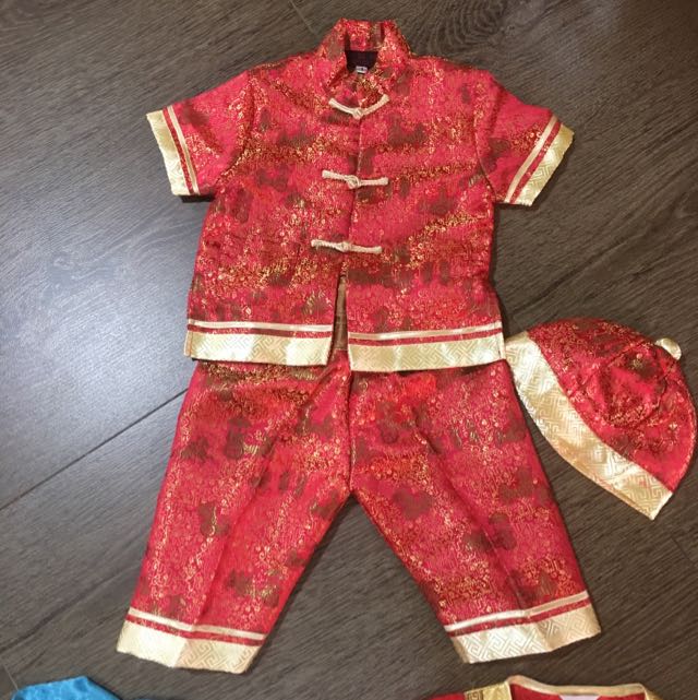 CNY Traditional Outfit For Boys Costume Changshan Changpao Dagua ...